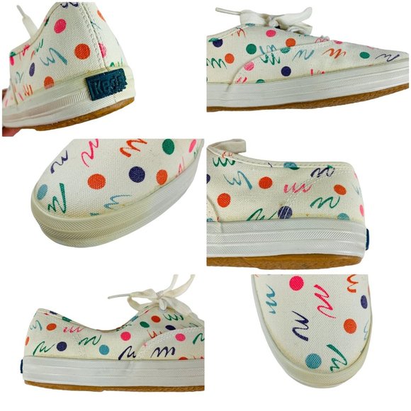 Keds | Shoes | Vintage 9s Keds Sneakers Womens 9 M White Multi Colored ...